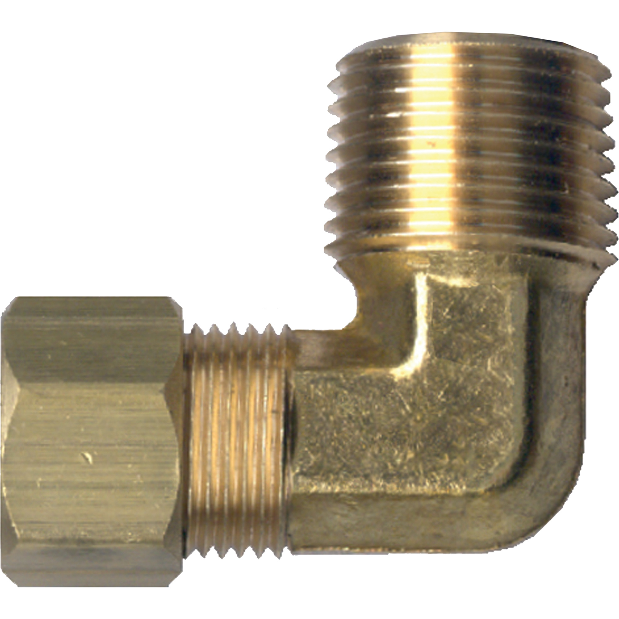 Fairview Fittings 90° Pipe Elbow, Tube x Male Pipe, Brass, 1/8" x 1/8 ...